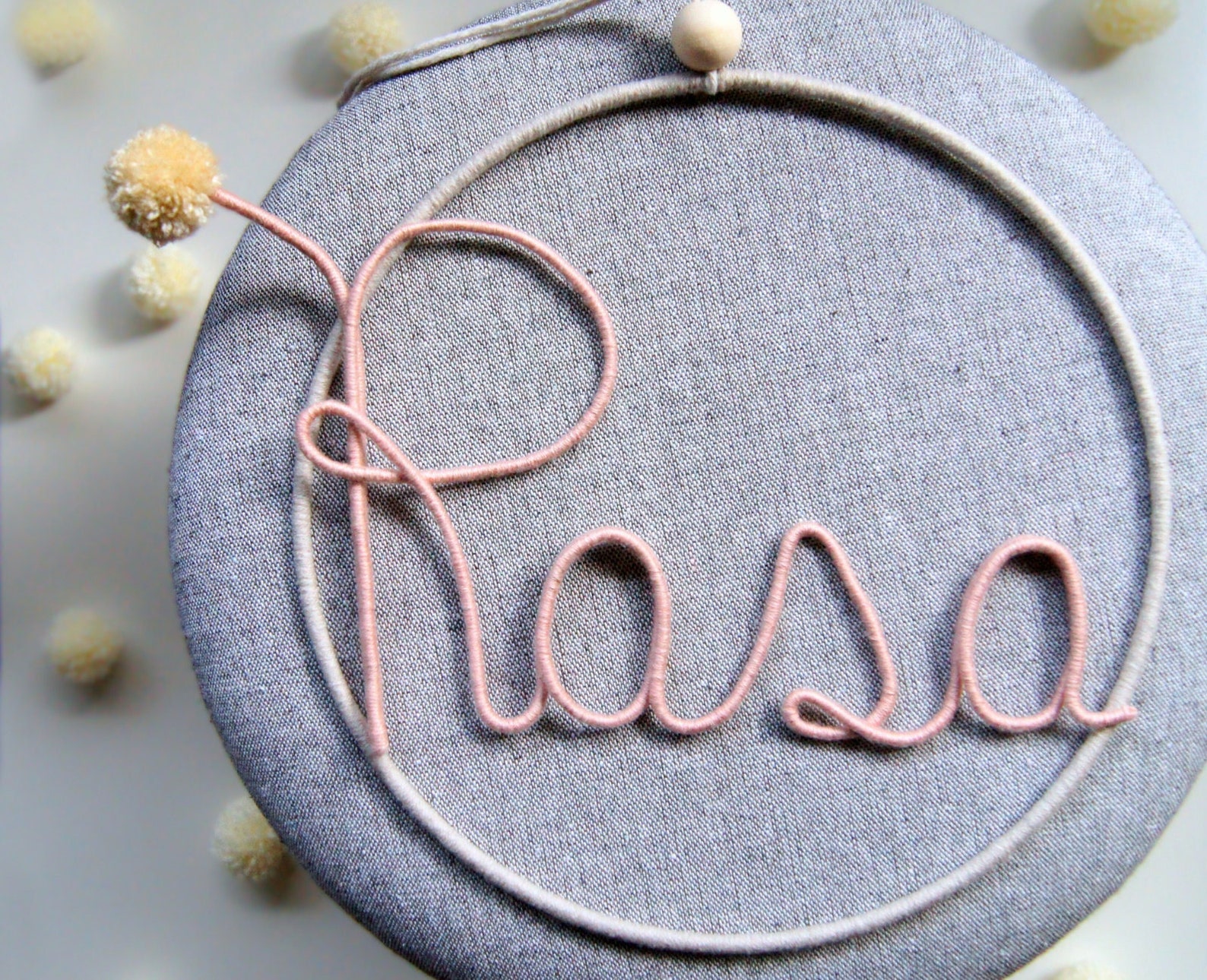 Cotton Yarn Wire Words Names Signs Nursery Decor Baby Shower Gift ...