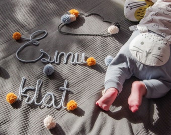 Knitted Wire Baby Milestone Numbers Nursery Decor Baby Month's Calendar ...