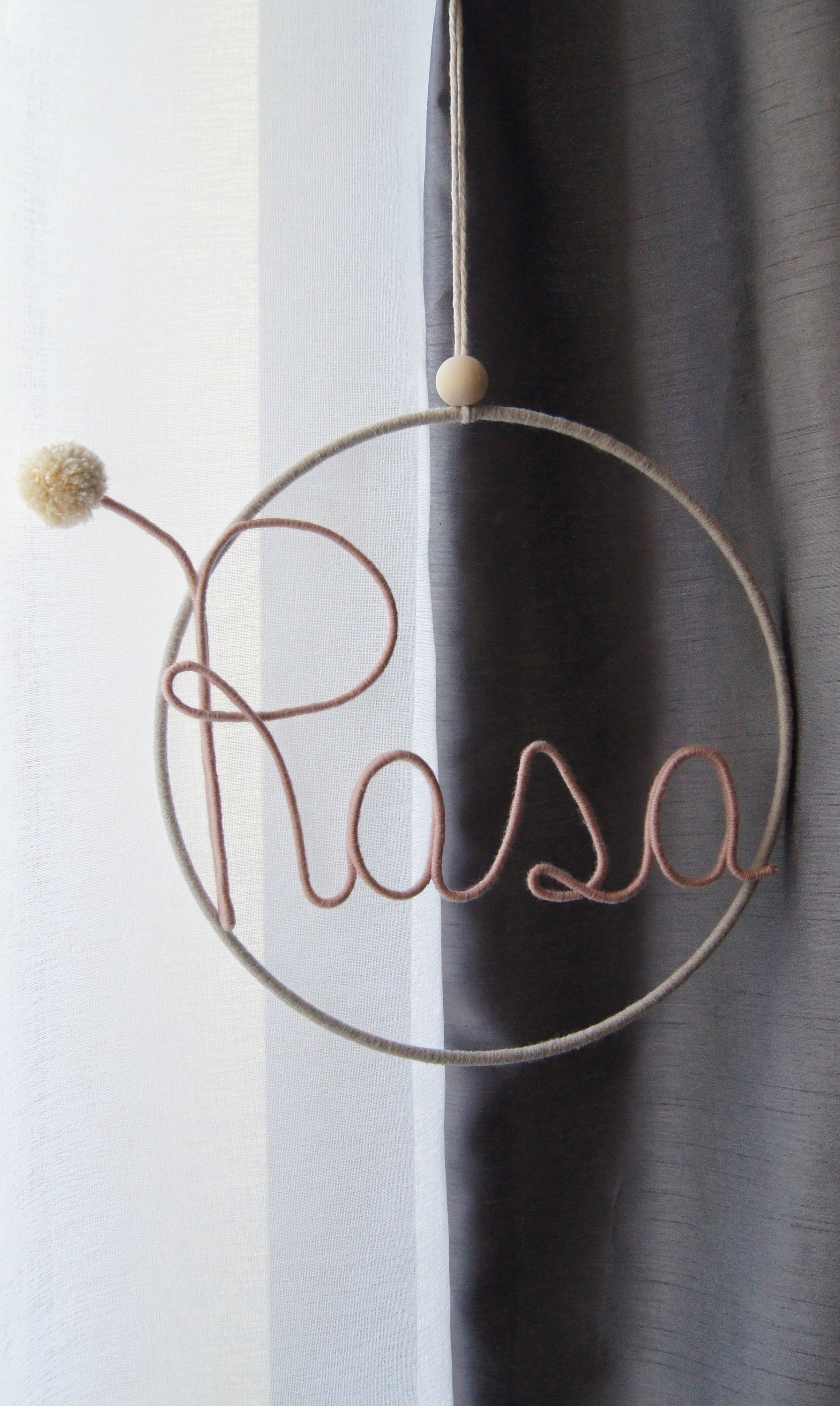 Cotton Yarn Wire Words Names Signs Nursery Decor Baby Shower Gift ...