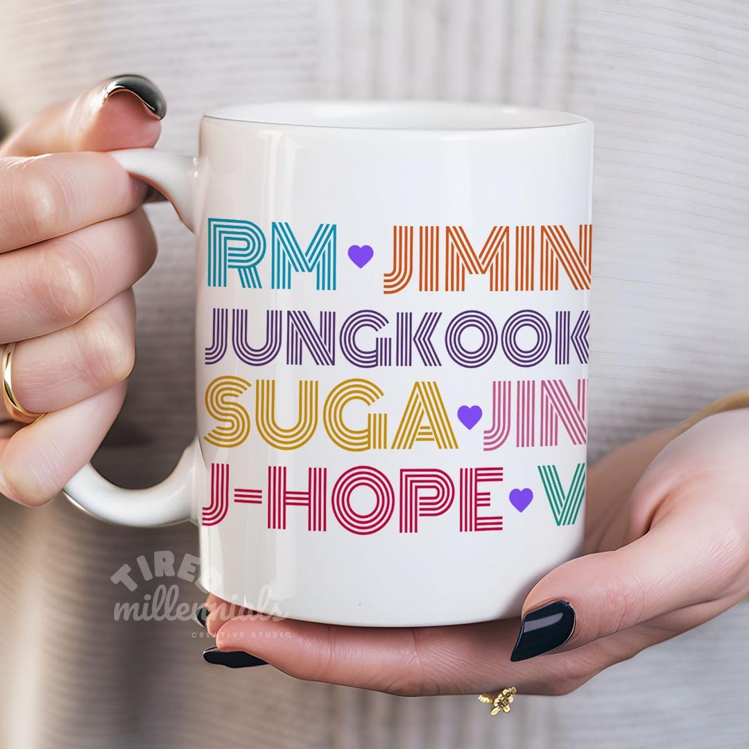 BTS Names Mug BTS Members Coffee Cup Dynamite Mug Fan Gift for Army ...