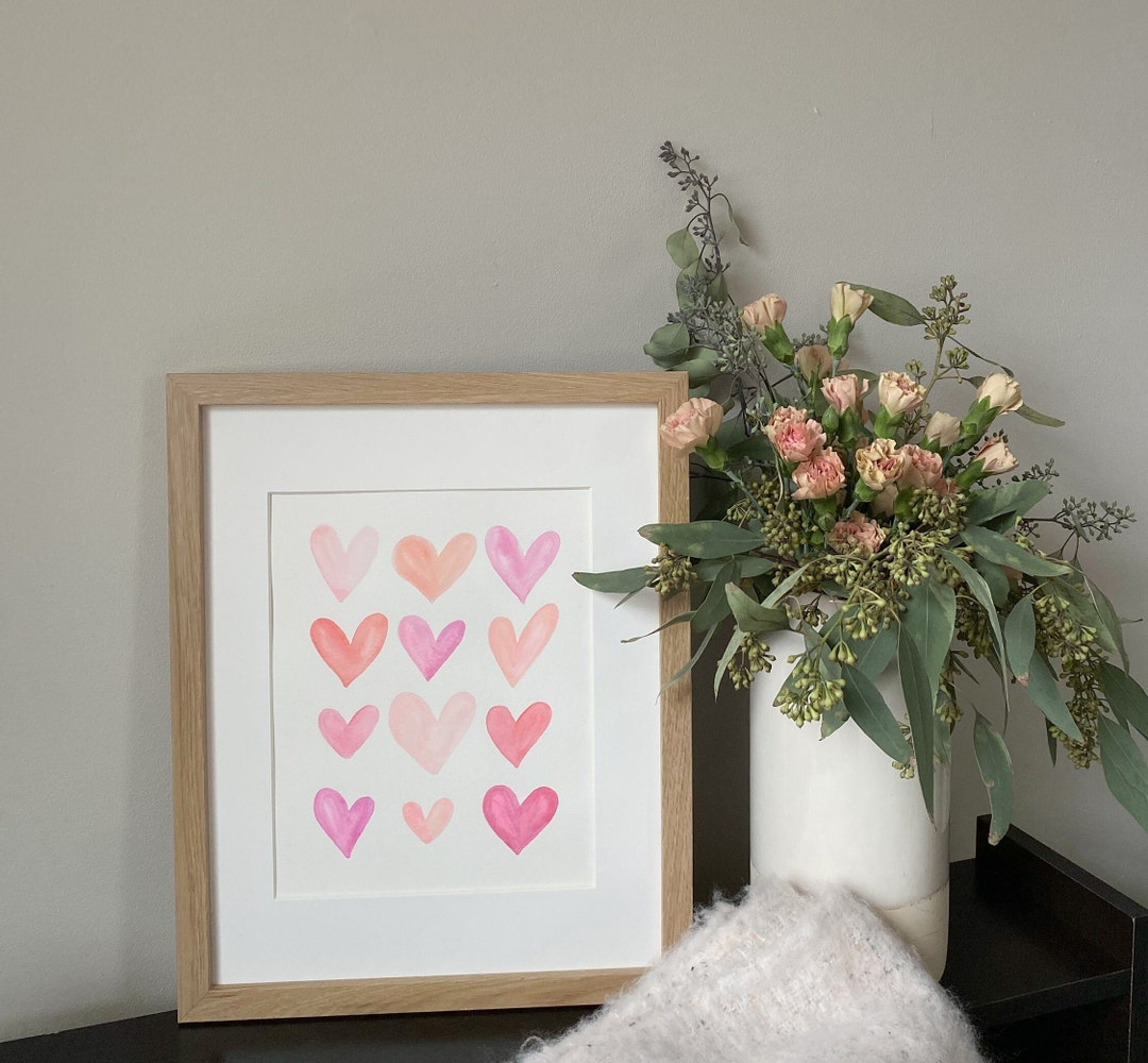 Valentines Day Artwork Valentines Day Watercolor Print Valentines Day ...