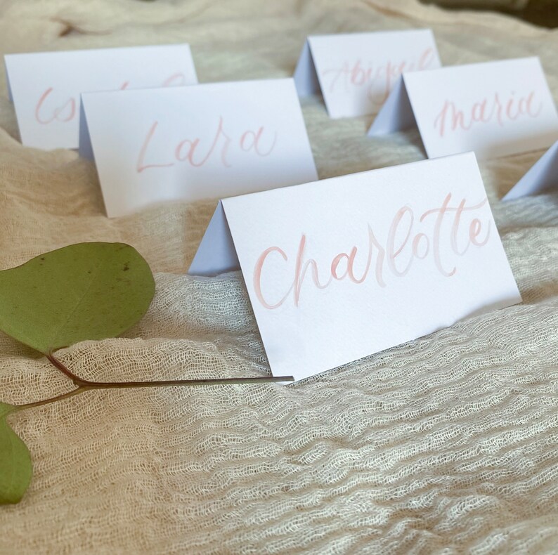 Custom Watercolor Place Cards | Handmade Holiday & Wedding Decor - Etsy