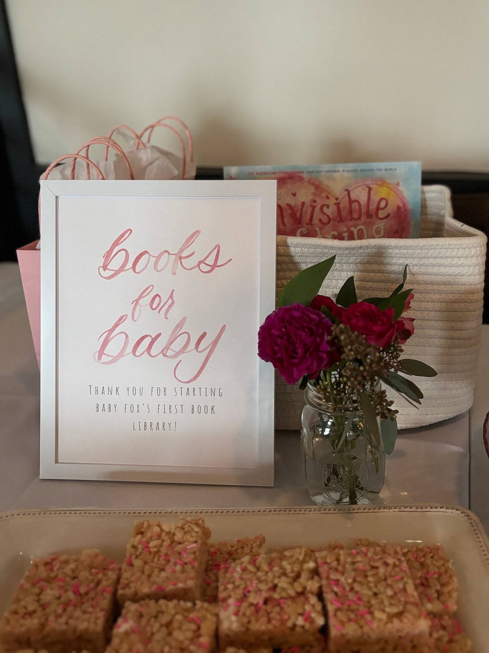 Baby Shower Sign | Book Library Sign | Books for Baby Sign | Watercolor ...