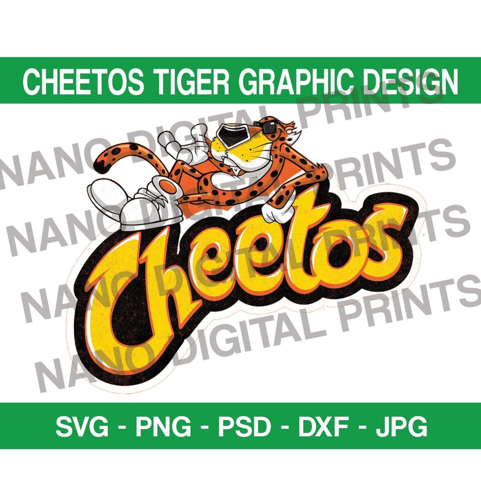 Cheetos Tiger Graphic Design: Sublimation Print Files (SVG, PDF, JPG ...