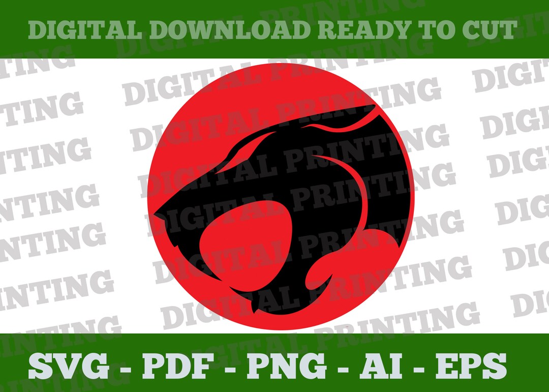 Retro Thundercats Logo PNG SVG PDF File Ready to Cut No Background ...