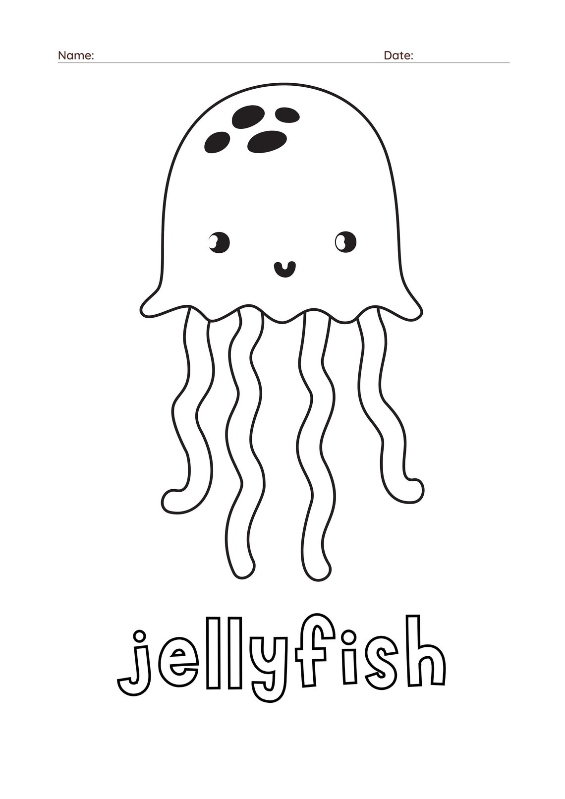 Sea Animals Coloring Book, Kids Education Book,printable Coloring Book ...