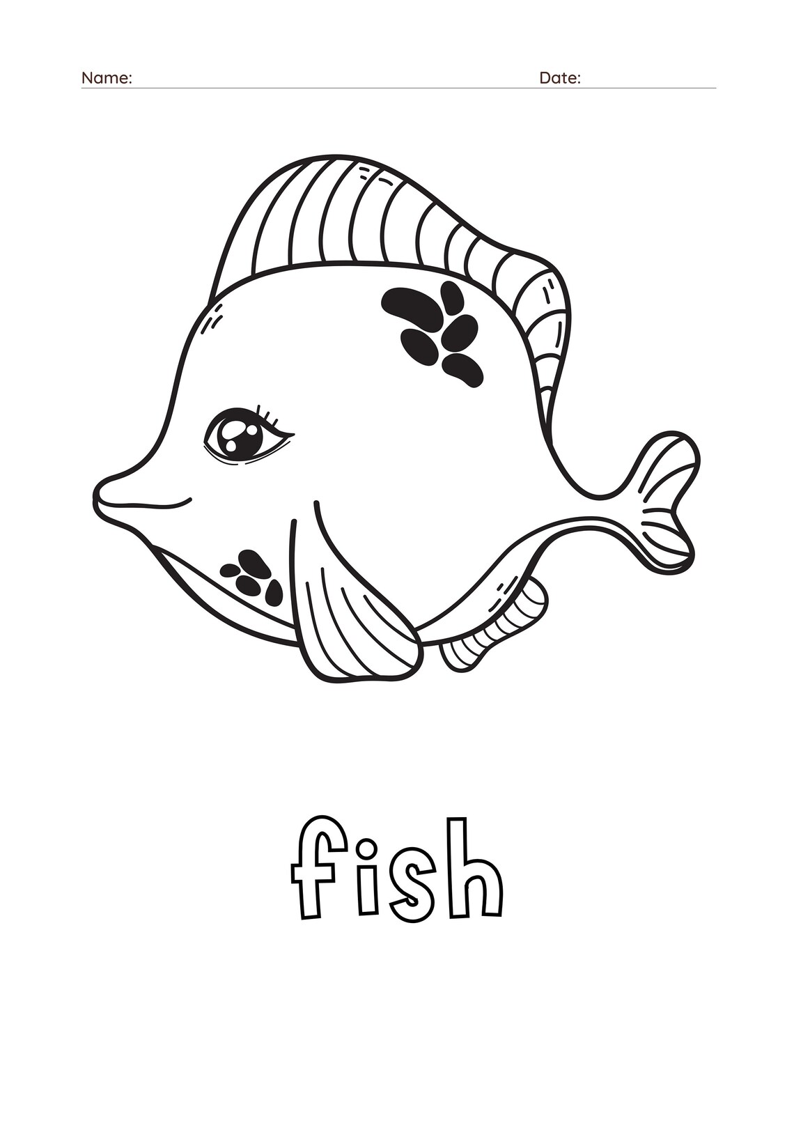 Sea Animals Coloring Book, Kids Education Book,printable Coloring Book ...