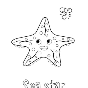 Sea Animals Coloring Book, Kids Education Book,printable Coloring Book ...