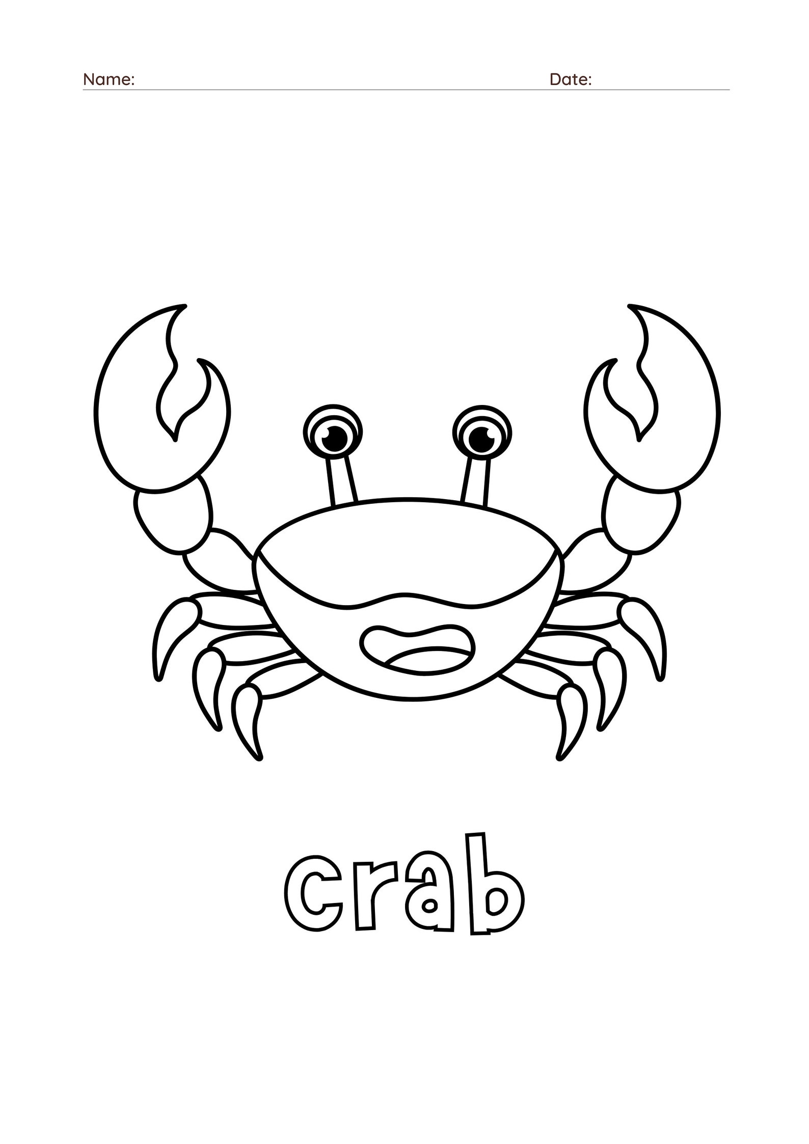 Sea Animals Coloring Book, Kids Education Book,printable Coloring Book ...