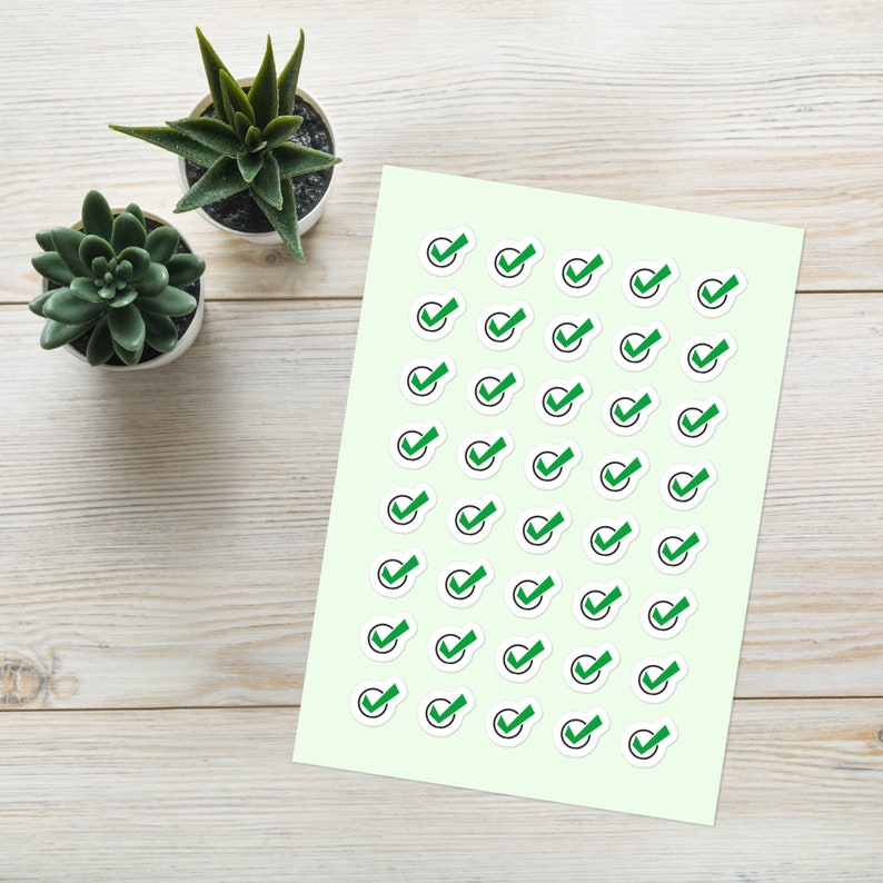Check Mark Sticker Sheet, Planner Sickers, Notebook Stickers, to Do ...
