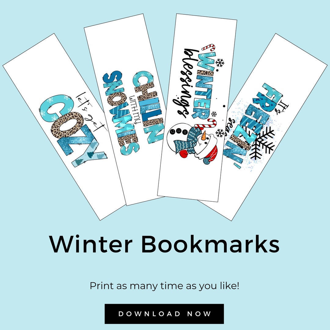 Christmas Bookmark Printable,winter Bookmarks,holiday Bookmarks ...