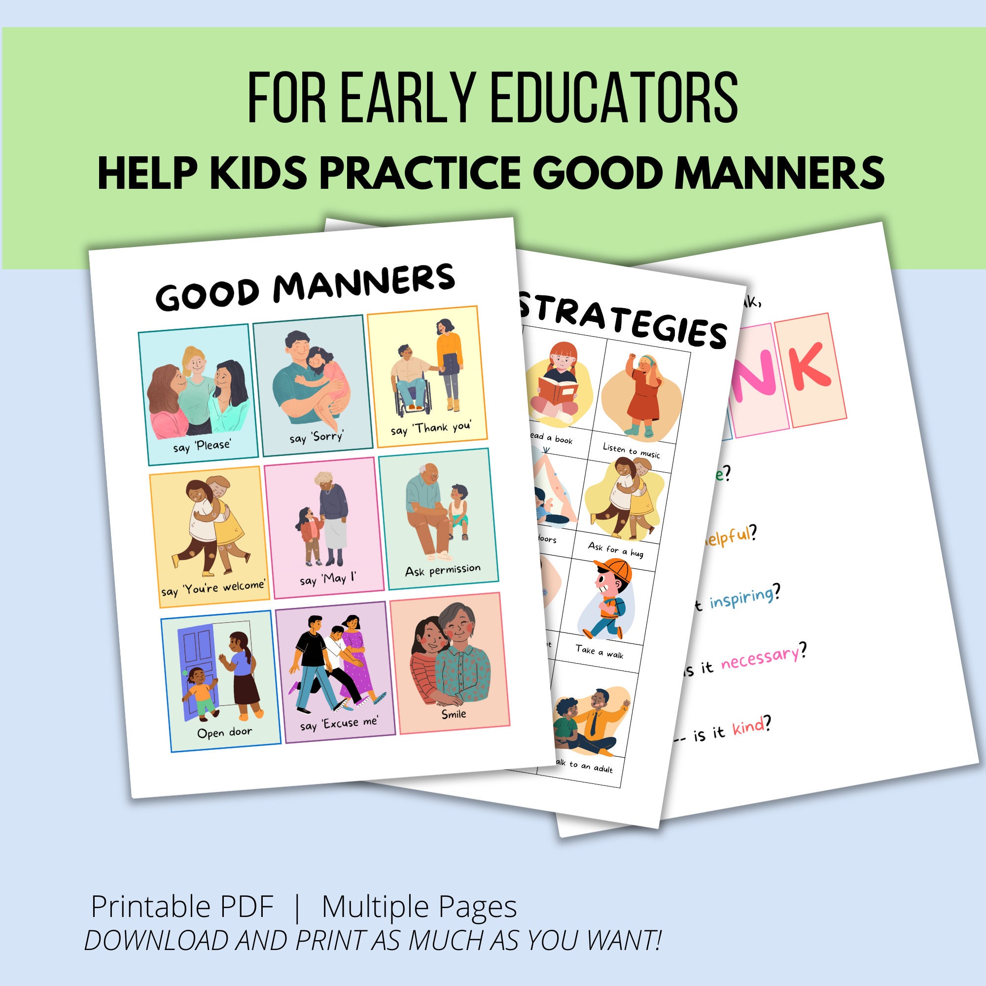 Emotions Poster Kids, Emotional Regulation, Calming Strategies Poster ...