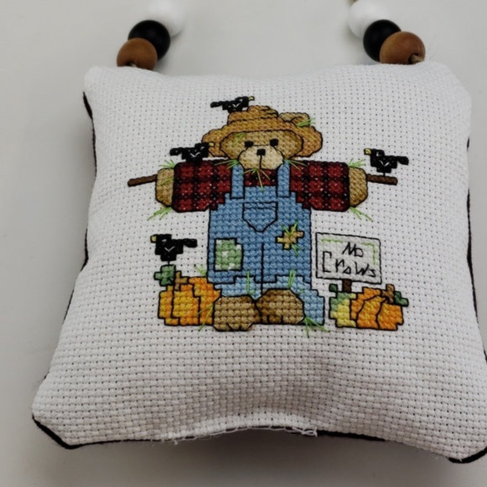 Cross Stitch Mini Pillow Door Knob Hanger Handmade 5 X 5 Inches - Etsy