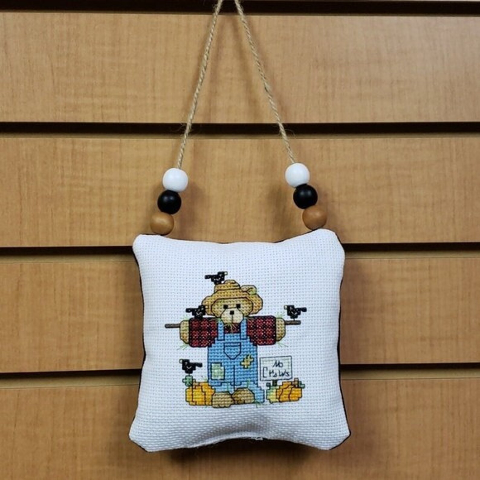 Cross Stitch Mini Pillow Door Knob Hanger Handmade 5 X 5 Inches - Etsy