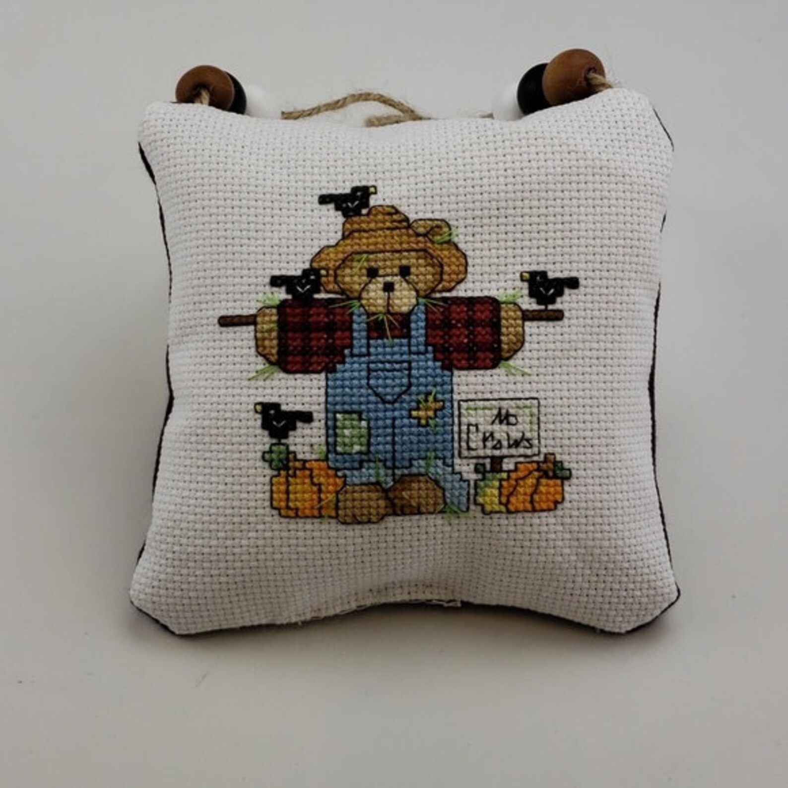 Cross Stitch Mini Pillow Door Knob Hanger Handmade 5 X 5 Inches - Etsy