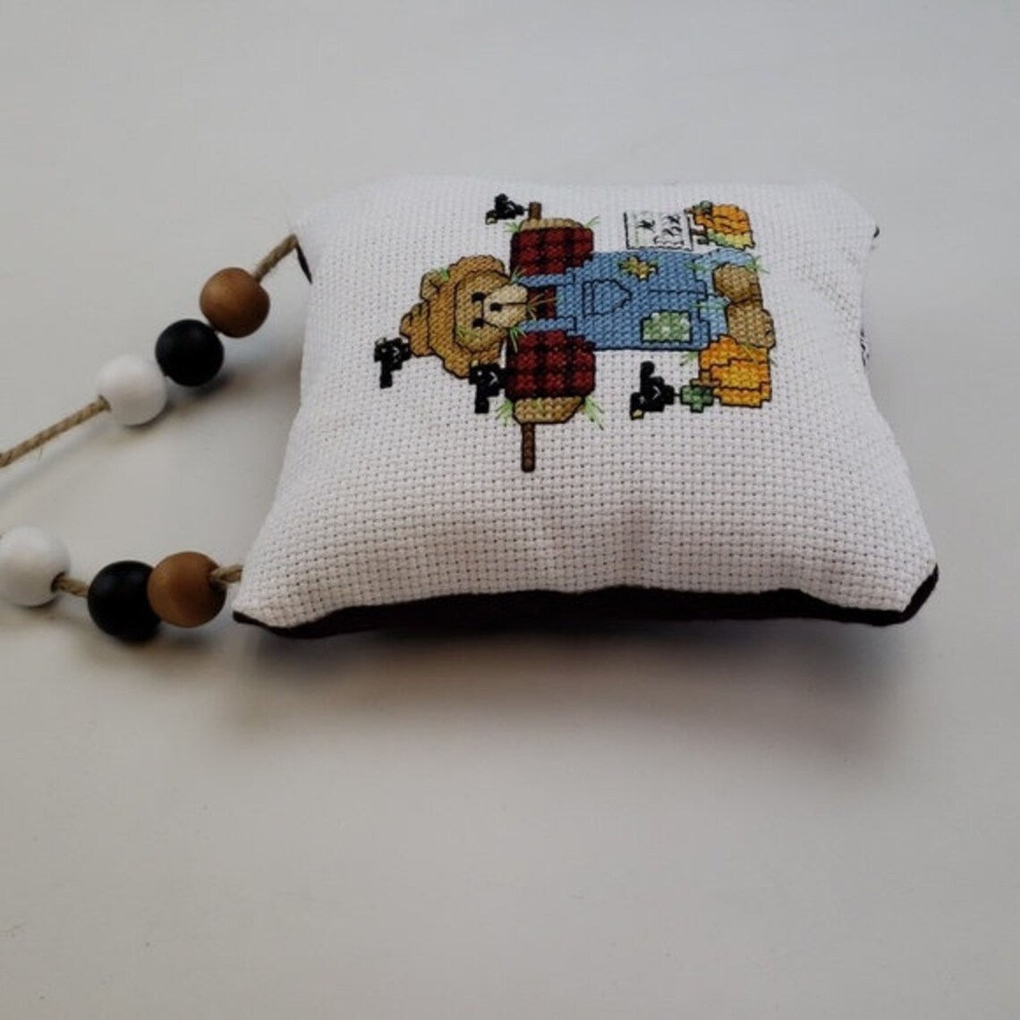 Cross Stitch Mini Pillow Door Knob Hanger Handmade 5 X 5 Inches - Etsy