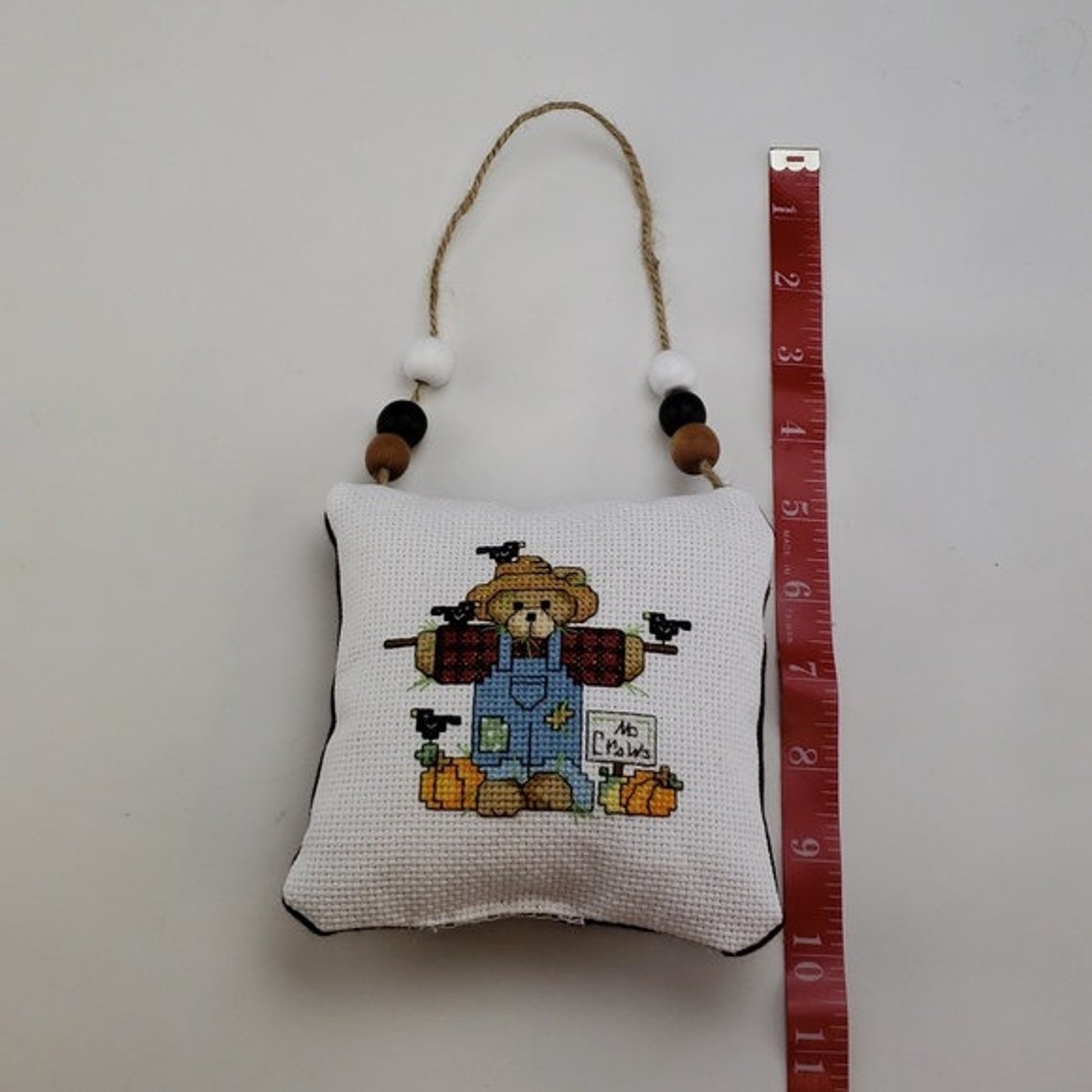 Cross Stitch Mini Pillow Door Knob Hanger Handmade 5 X 5 Inches - Etsy