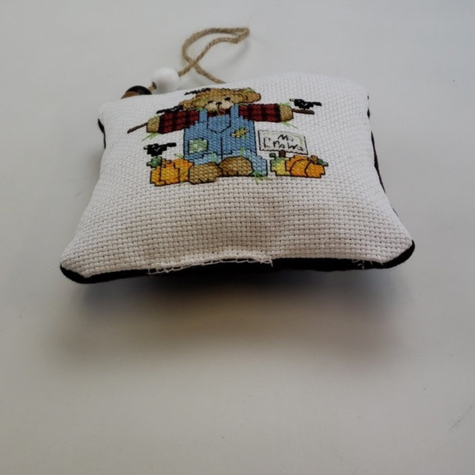 Cross Stitch Mini Pillow Door Knob Hanger Handmade 5 X 5 Inches - Etsy