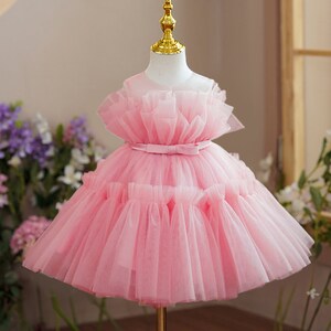 Baby Girl Frilly Princess Dress Tulle Dress Toddler Wedding - Etsy