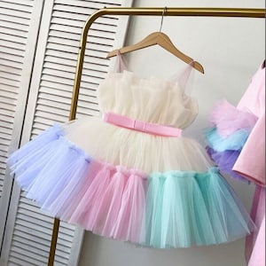 Baby Girl Frilly Princess Dress Tulle Dress Toddler Wedding - Etsy