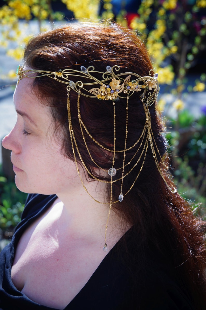 Elven Tiara. Crown. Wedding Circlet. Elvish Medieval Cosplay Hair ...