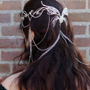 Elven Tiara With Elvish Butterfly. Wedding Elf Circlet. Elf Cosplay ...