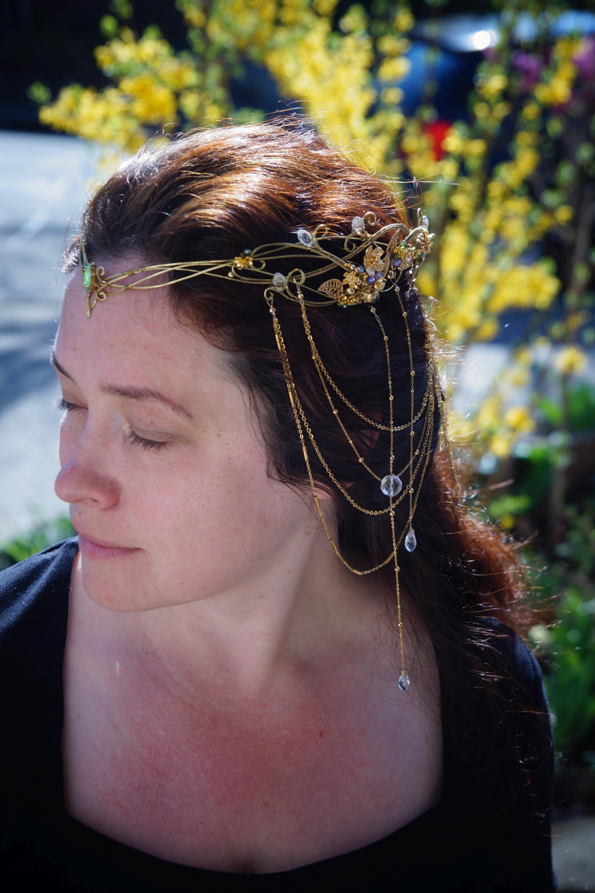 Elven Tiara. Crown. Wedding Circlet. Elvish Medieval Cosplay Hair ...