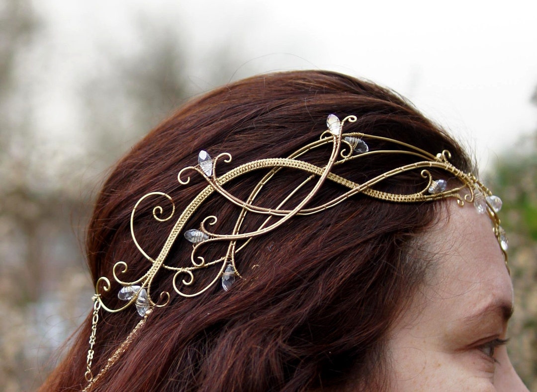 Elven Tiara Transformer. Wedding Circlet. Elvish Medieval Cosplay Hair ...