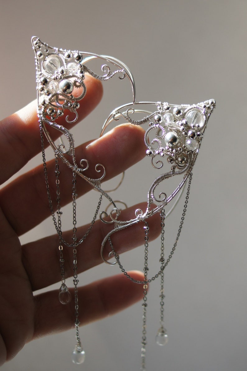 Metal Lace Elven Ear Cuffs No Piercing Elfears Cosplay - Etsy