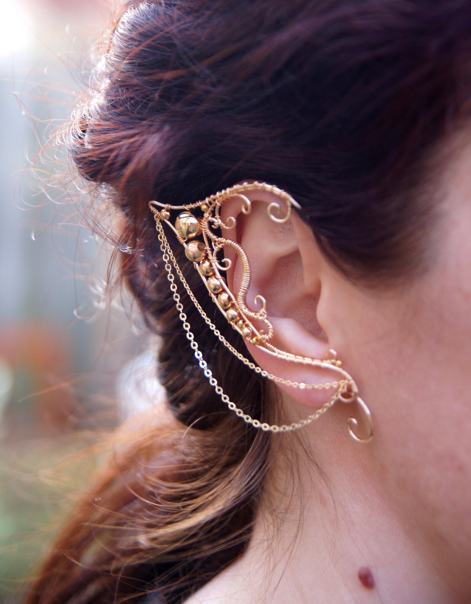 Gold Fairy Elven Ear Cuffs, Elfohren, No Piercing Elf Ears, Cosplay ...