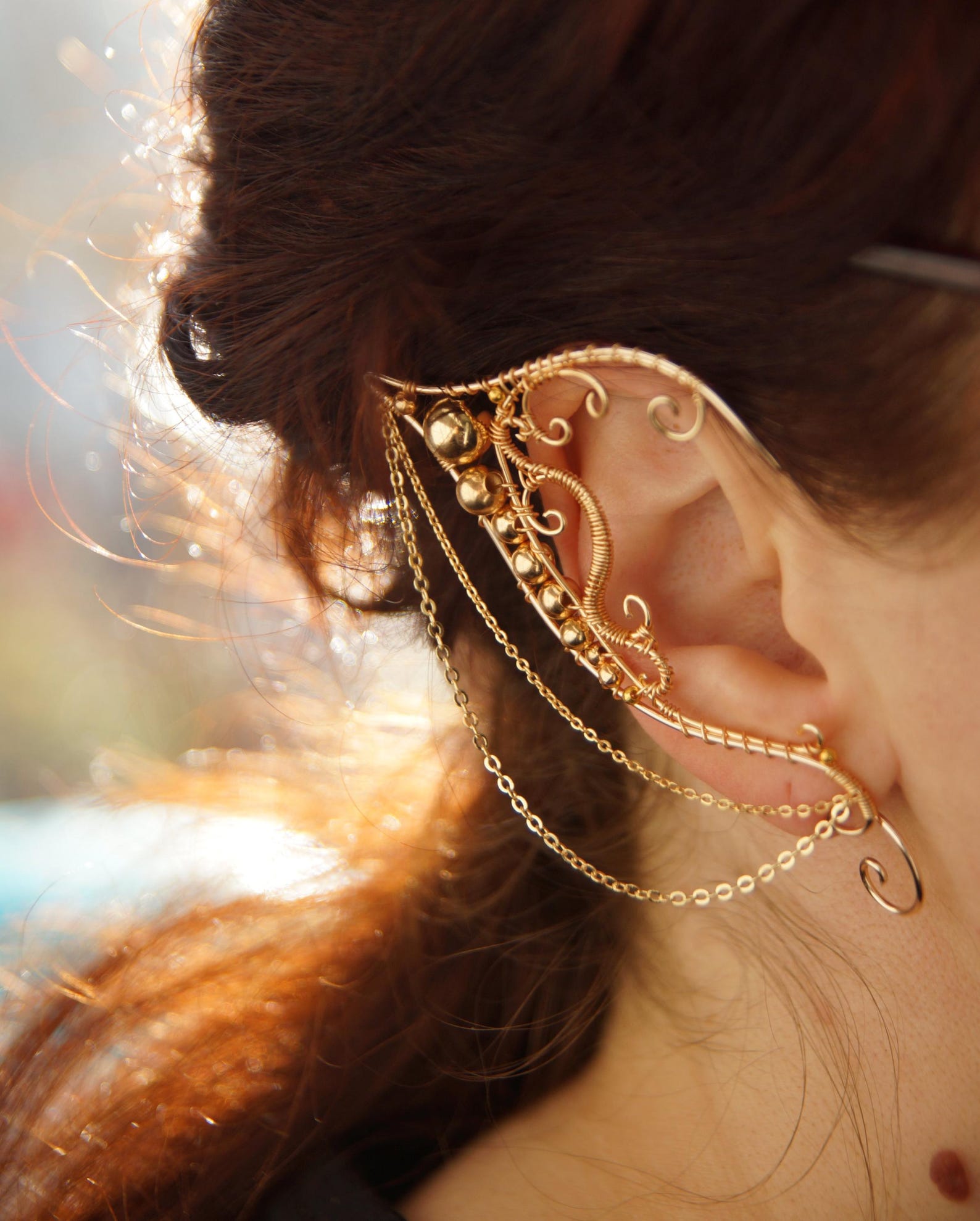 Gold Fairy Elven Ear Cuffs, Elfohren, No Piercing Elf Ears, Cosplay ...