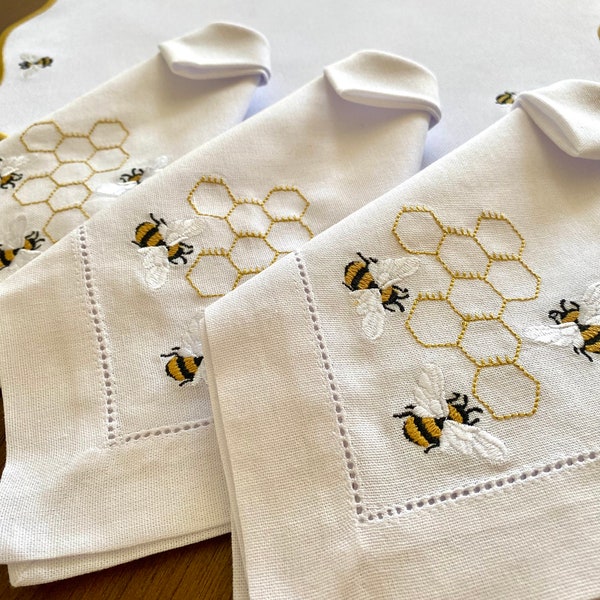 Bee Napkins - Etsy