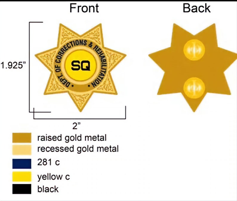 San Quentin SQ CDCR Lapel Badge Pin - Etsy