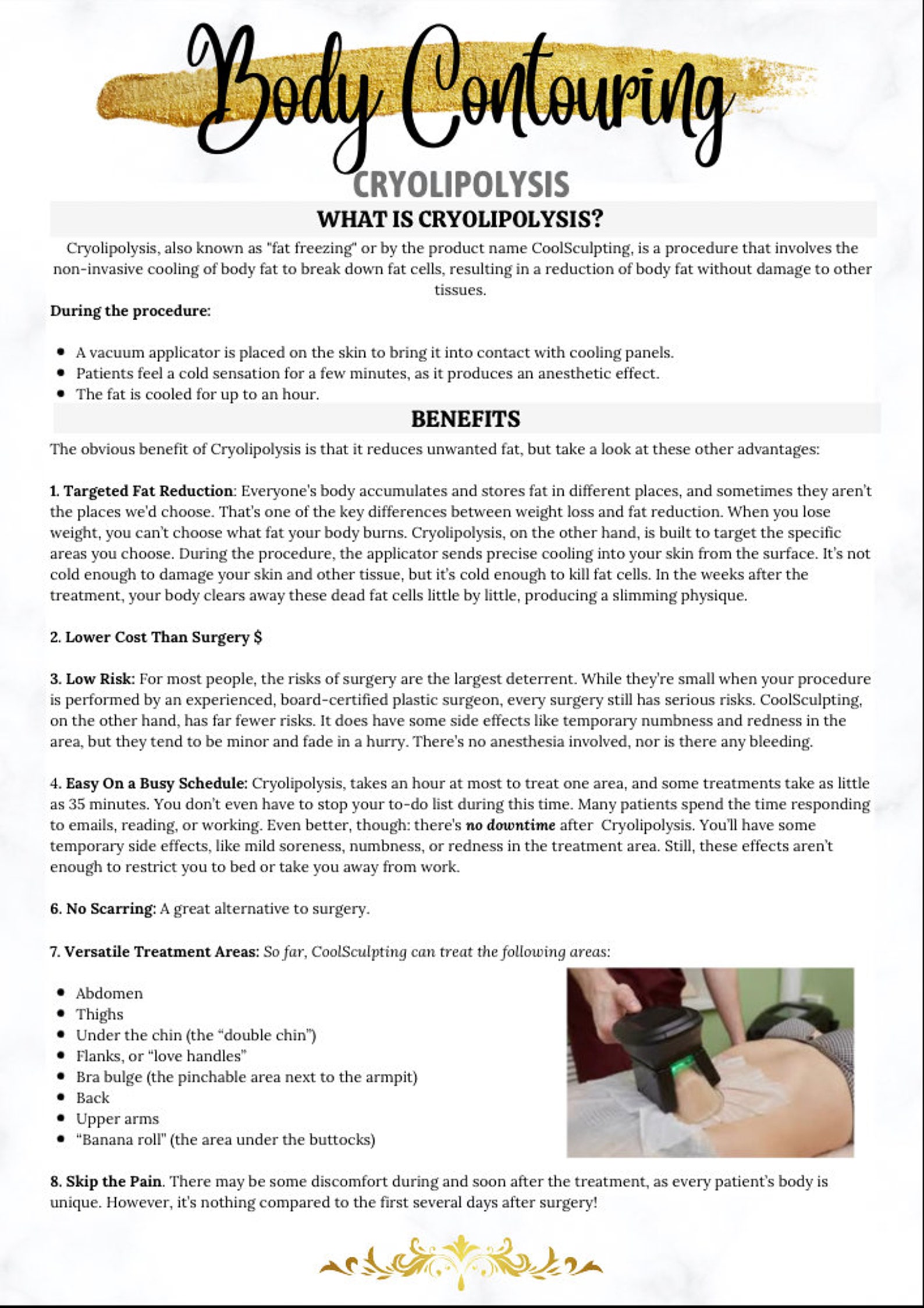 Body Contouring F.a.q.s Pack in Gold, Sculpting Tightening, Editable ...