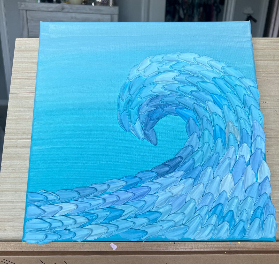 Ocean Wave Textured Art - Etsy