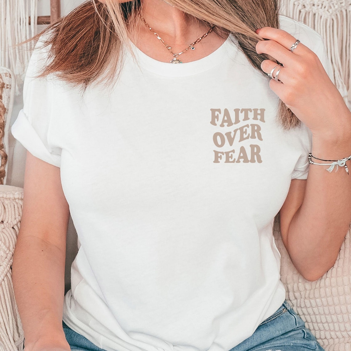 Faith Over Fear Christian T-shirt: Inspirational Religious Tee - Etsy