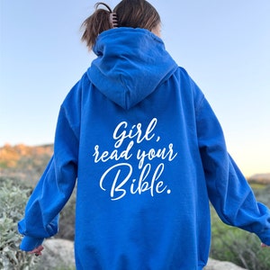 Girl Read Your Bible Hoodie Bible Verse Hoodie Religious - Etsy