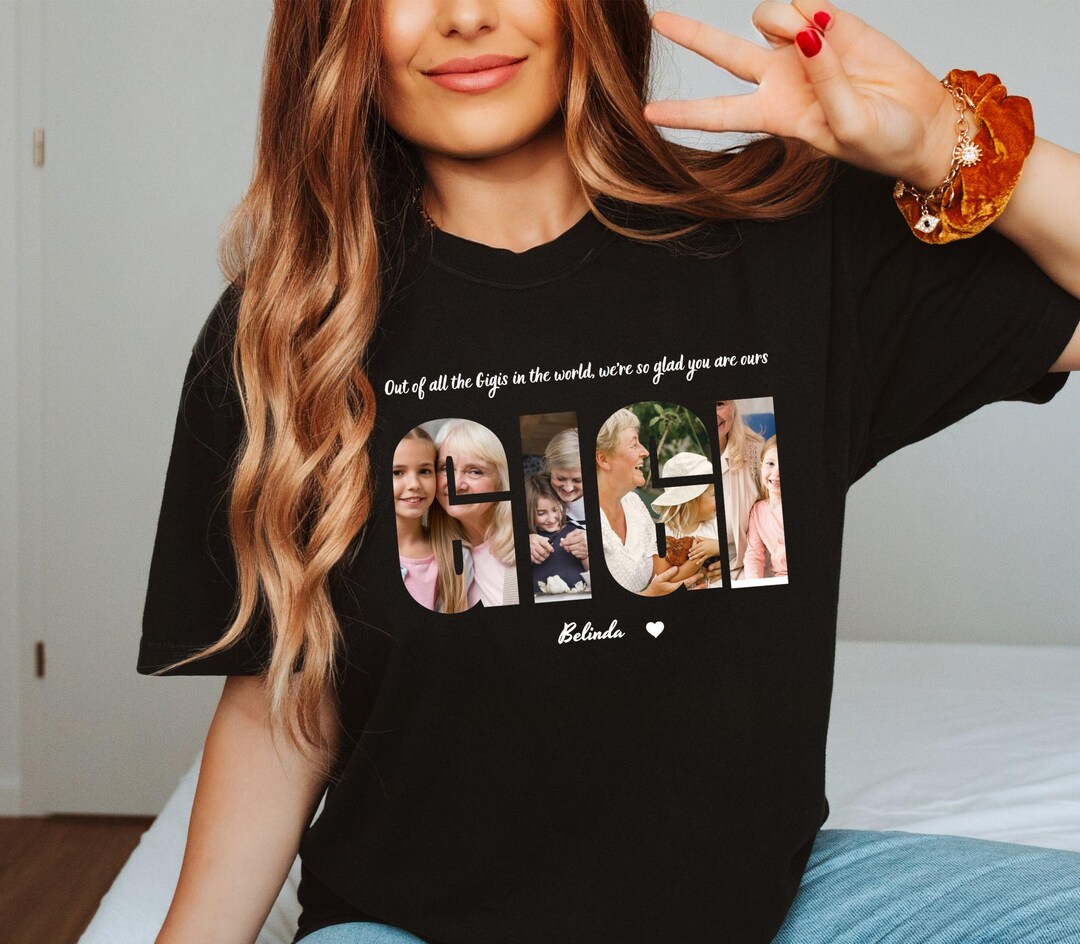 Comfort Colors T-shirt\ Custom Gigi Photo Collage T-shirt, Personalized ...