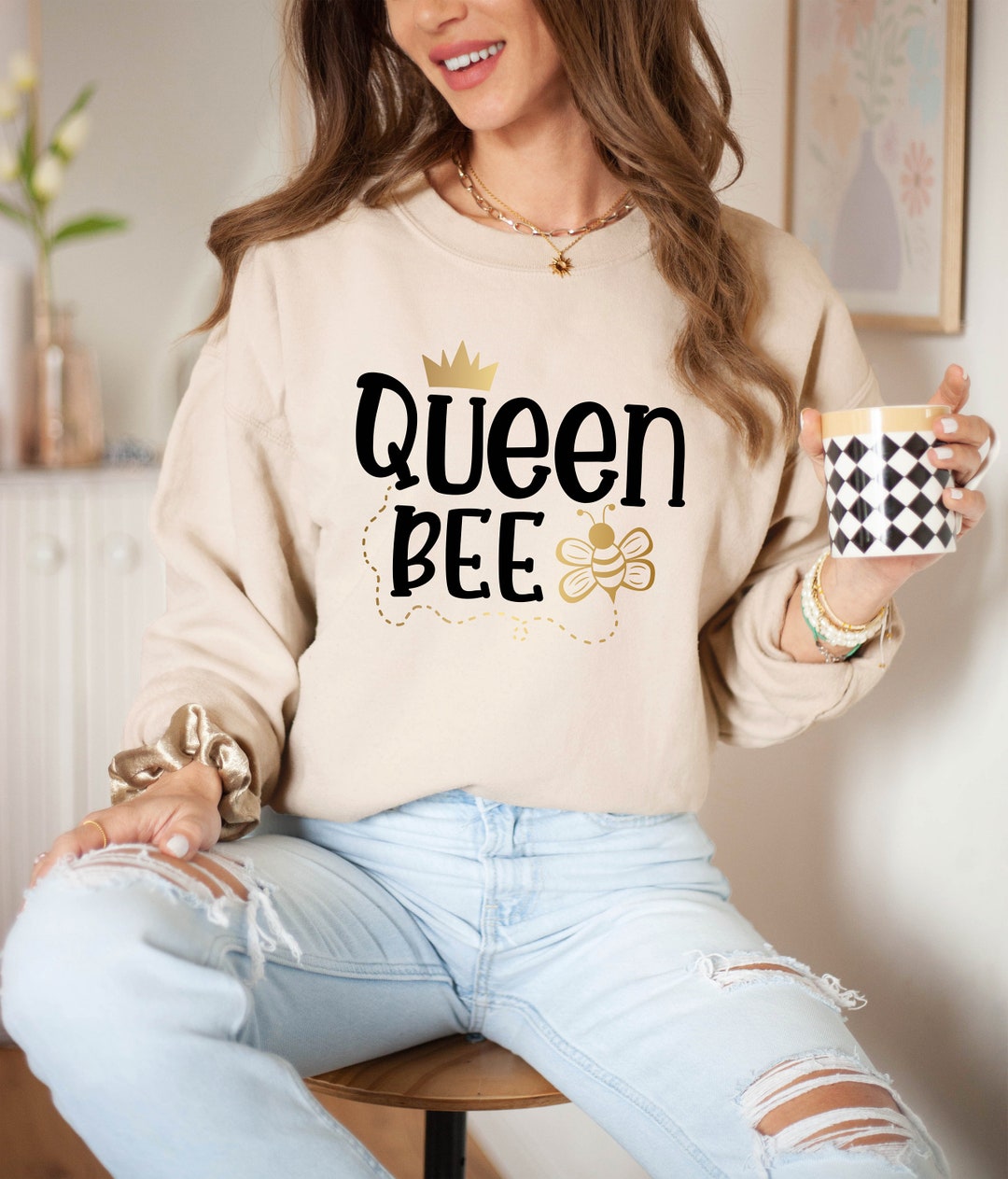 Queen Bee Sweatshirt, Queen Bee Sweatshirt, Save the Bees,bee ...