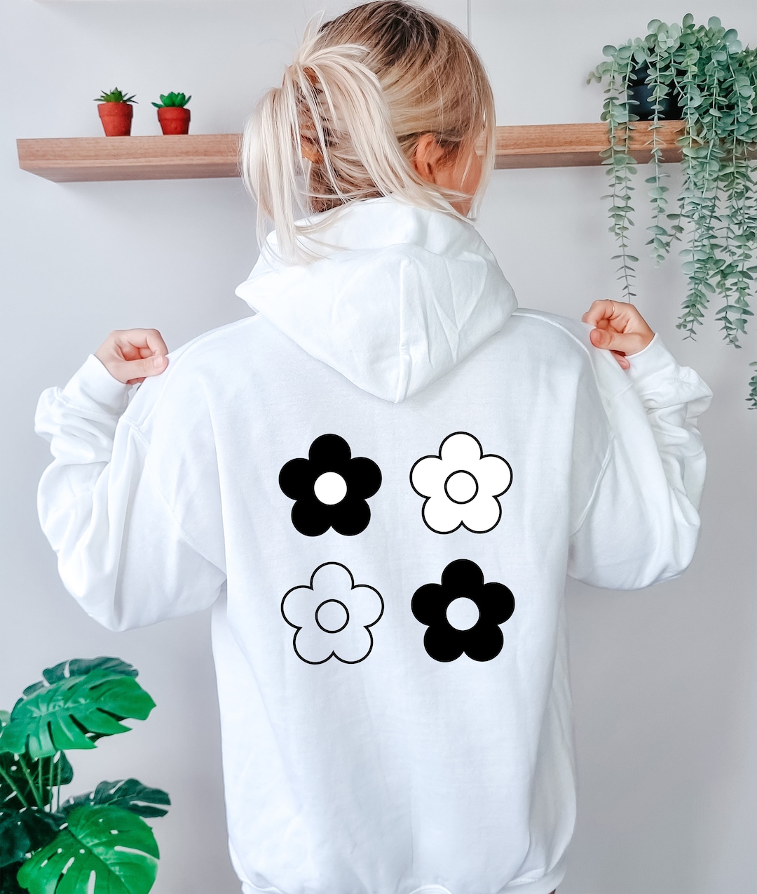 Daisy Flower Hoodie Wildflower Hoodie Floral Hoodie Gift - Etsy