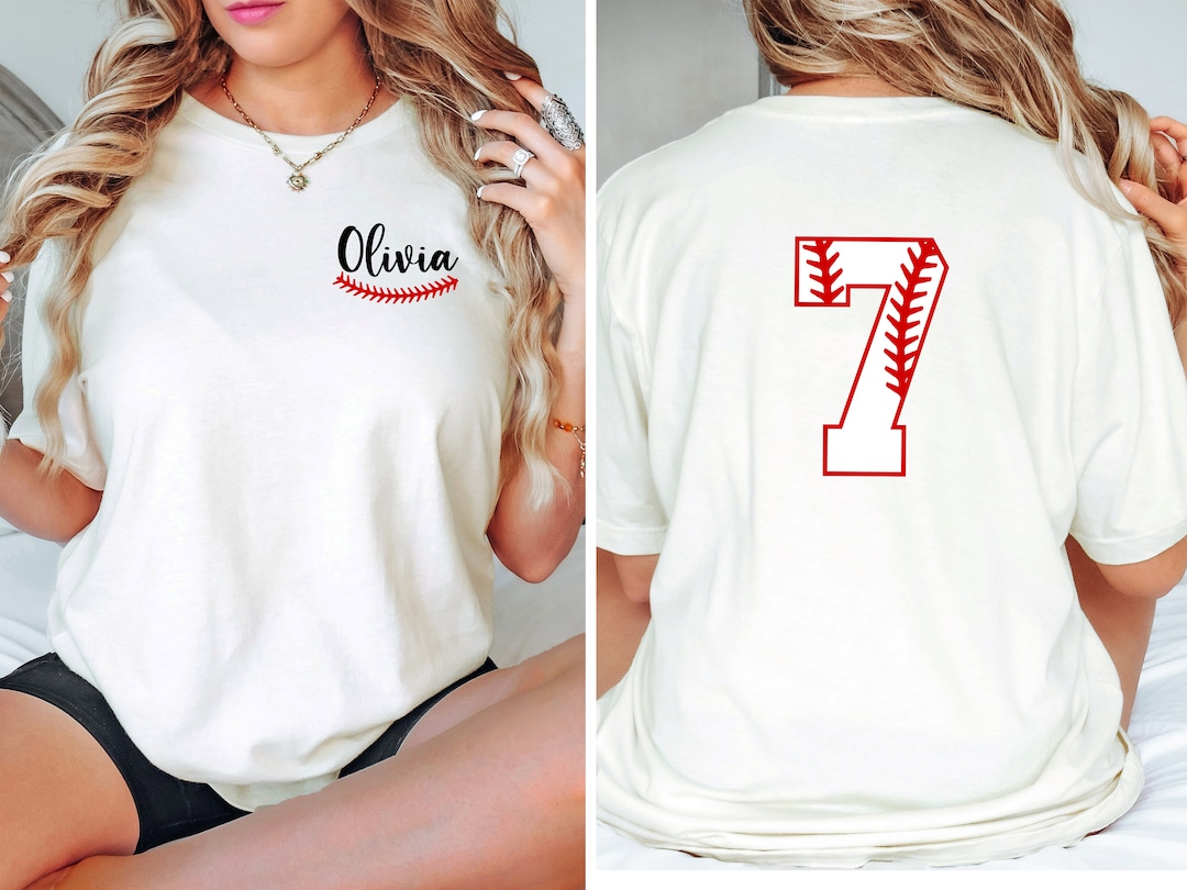 Customized Baseball T-shirt, Baseball Stitch T-shirt, Your Name ...