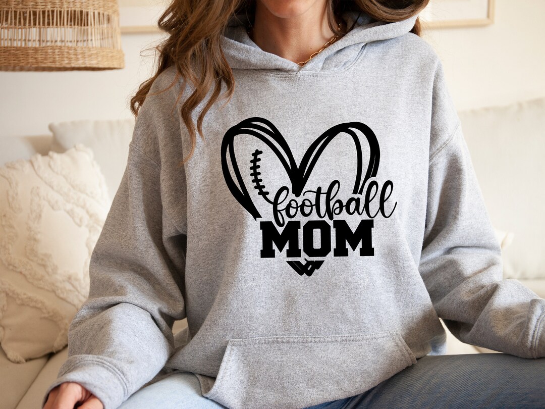 Football Mom Hoodie, Cute Football Mom Hoodie, Football Hoodie, Sports ...
