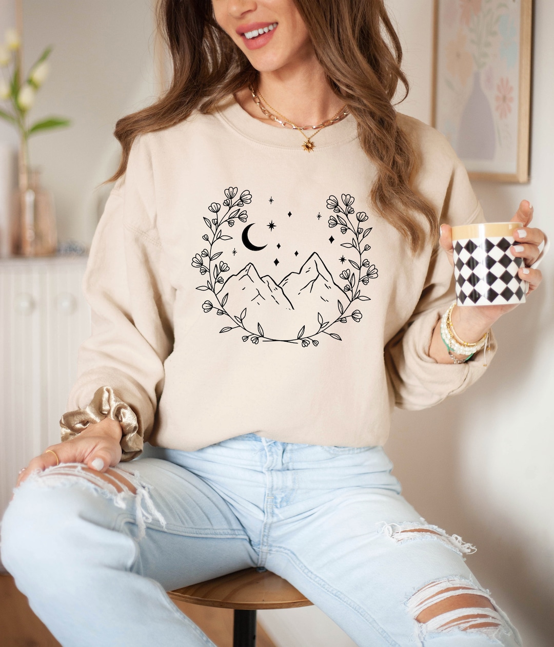 Mountains Sweatshirt, Outdoor Sweatshirt, Nature Lover Sweatshirt ...