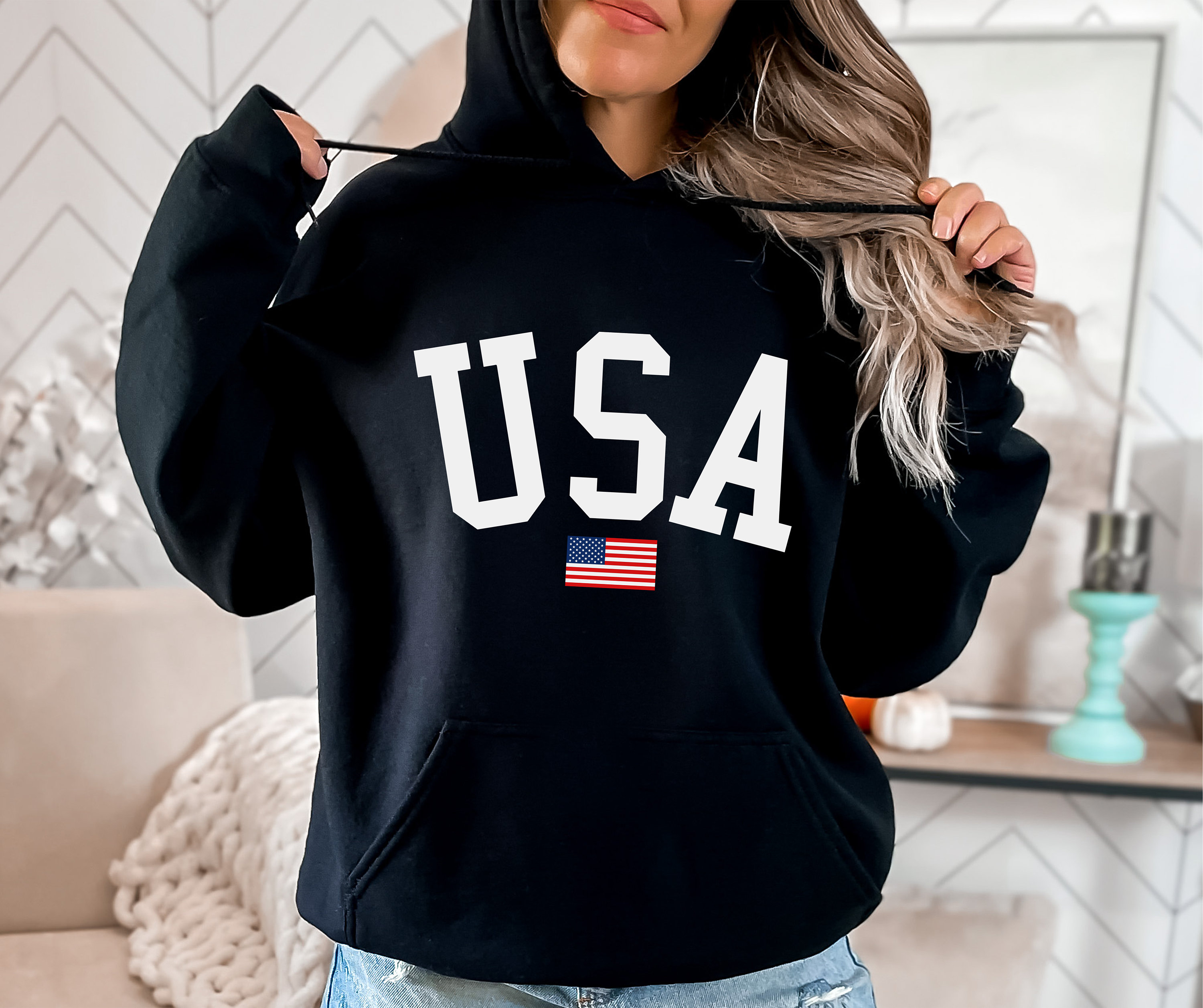 Usa Hoodie Patriotic Usa Hoodie Usa Flag Hoodie Memorial - Etsy
