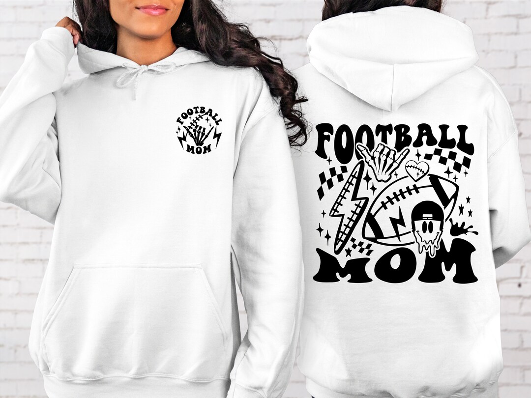 Retro Football Mom Hoodie, Retro Football Hoodie, Mom Game Day Hoodie ...