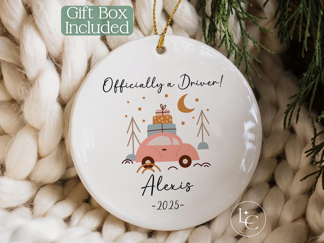 Personalized New Driver Ornament, Custom New Driver Gift, New License ...