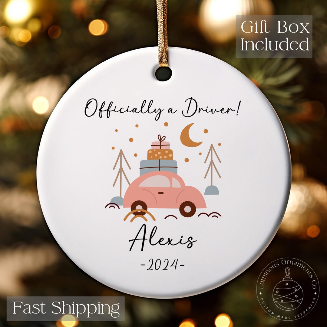 Personalized New Driver Ornament, Custom New Driver Gift, New License ...
