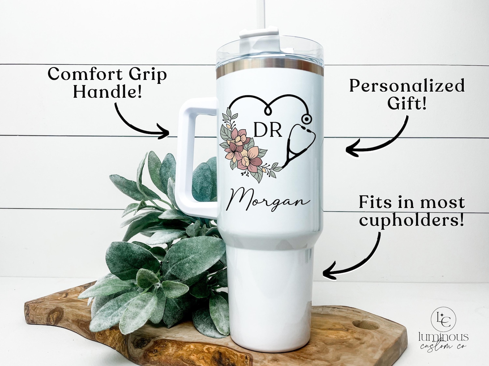Personalized Doctor Tumbler With Name, 40oz Tumbler With Handle and ...