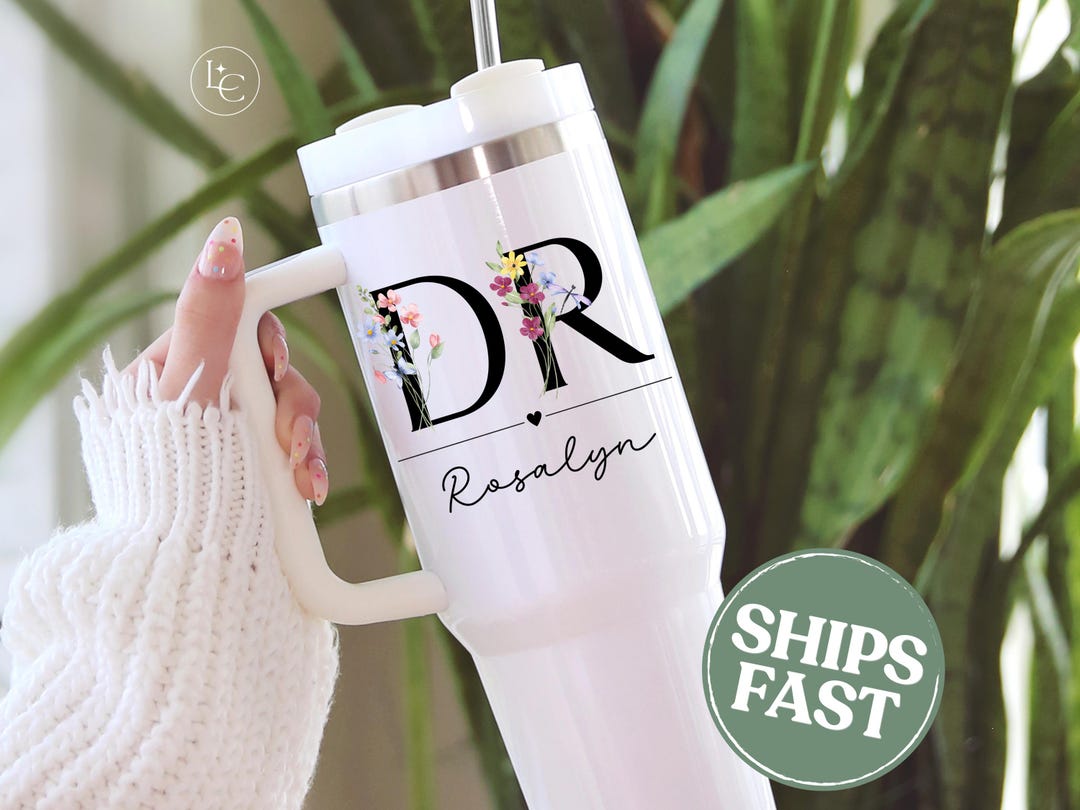 Personalized Doctor Tumbler With Name, Custom Floral DR Cup, Medical ...