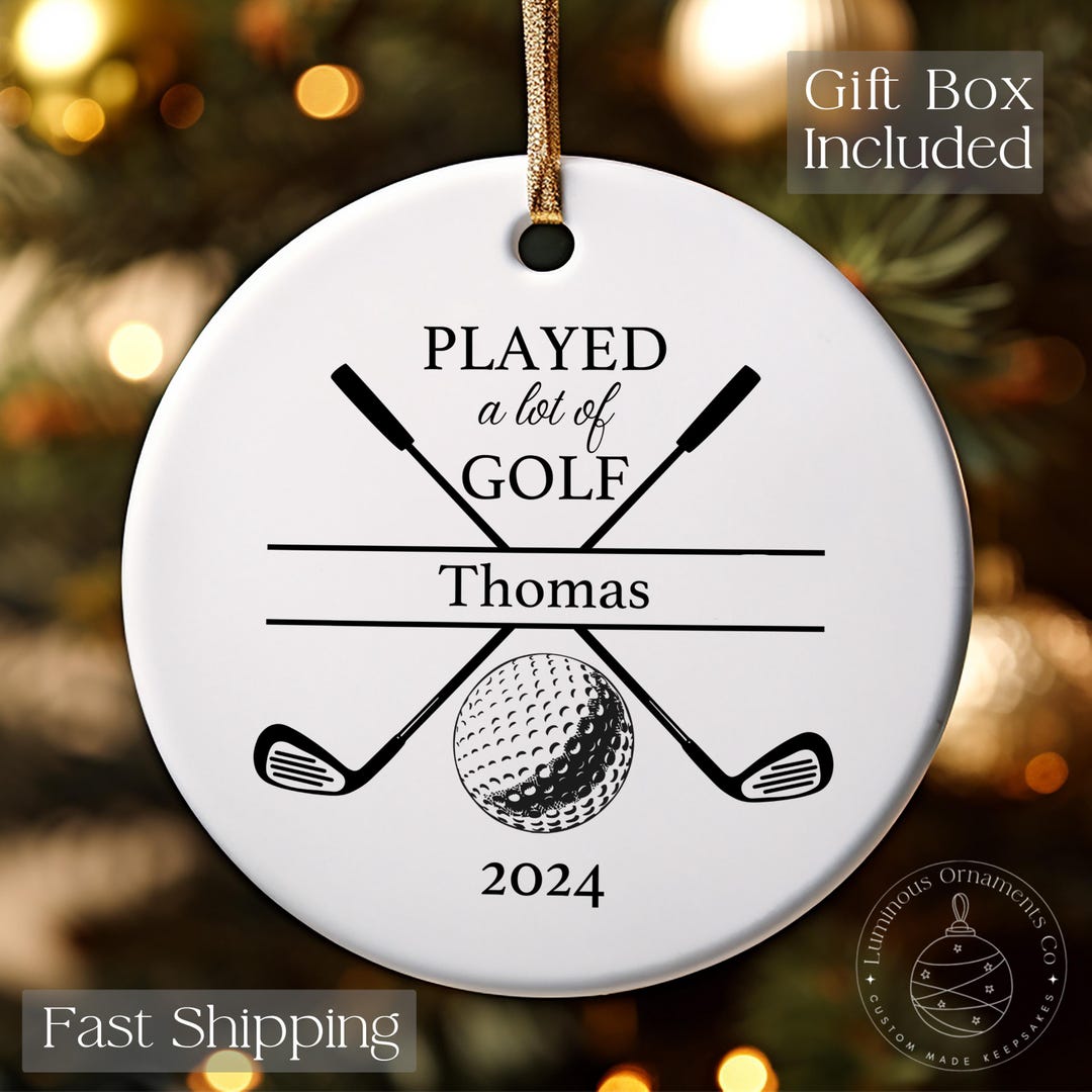 Personalized Golf Ornament, Ornament for Golfer, Golf Christmas 2025 ...